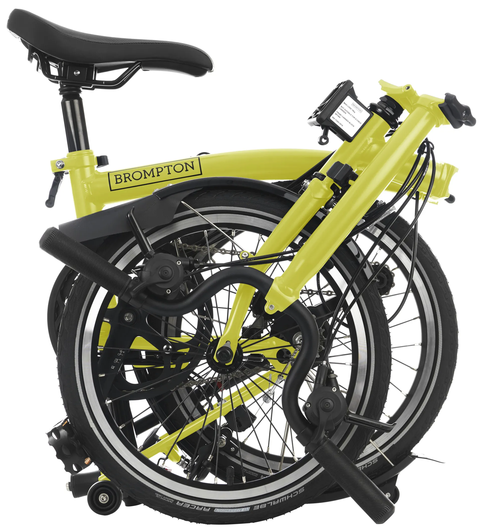 Brompton C Line Explore Folding Bike 2024 in Yuzu Lime